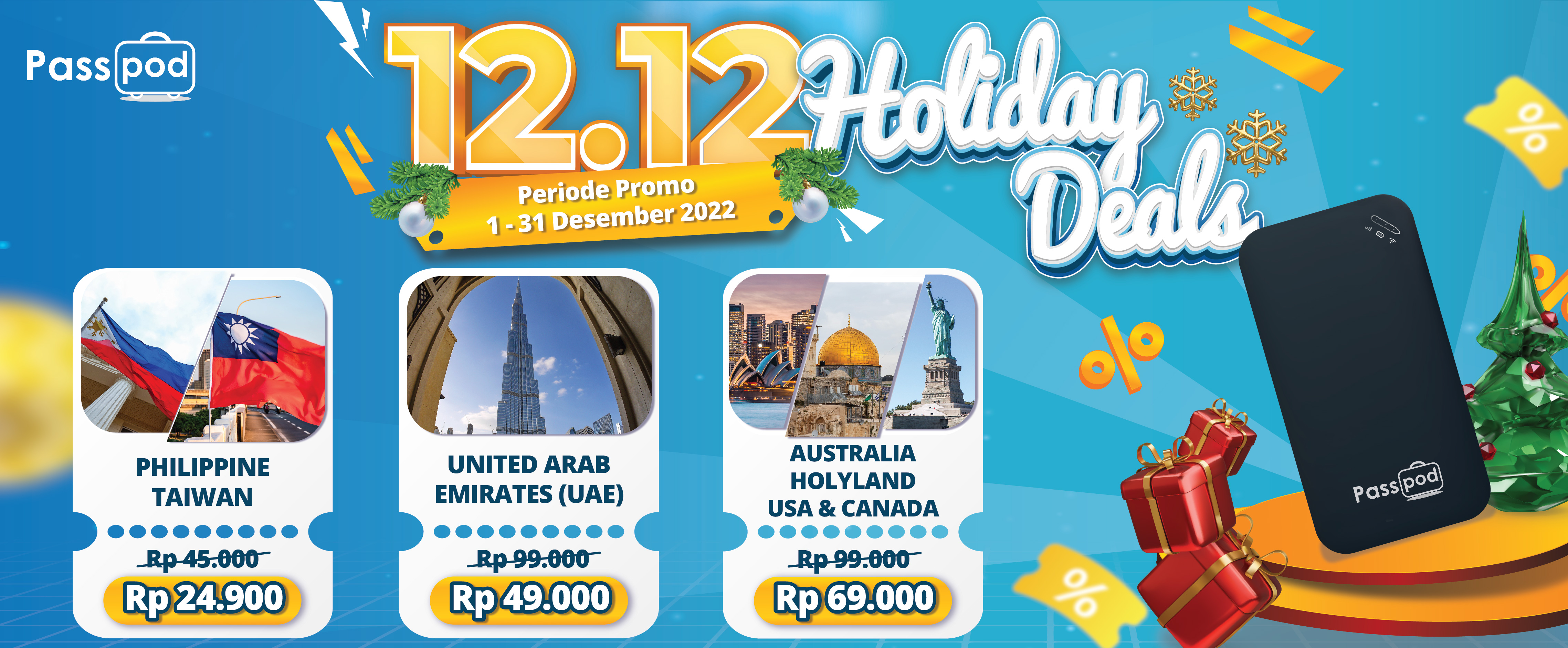 Pesan Modem Wifi 4G dan Tiket Atraksi - Passpod